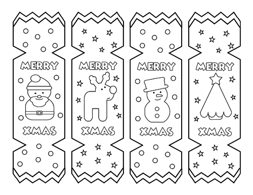Christmas Cracker Bookmarks Colouring Activity | Teaching Resources