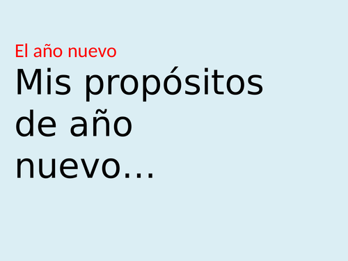 Spanish Christmas Lesson - Mis propósitos de año nuevo - NYE vocabulary ...