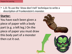 Frankenstein's Monster - Diary Entry plus 'create your own monster ...