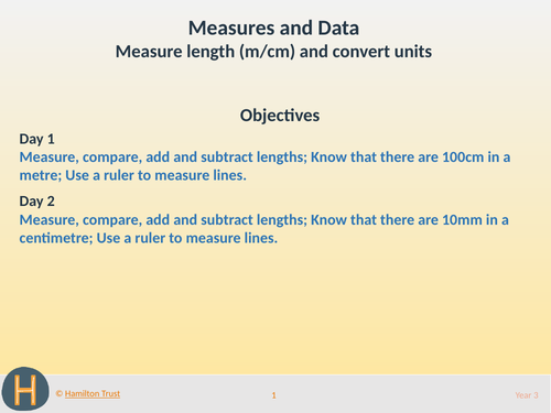 Measure length in cm and m and convert units - Teaching Presentation ...