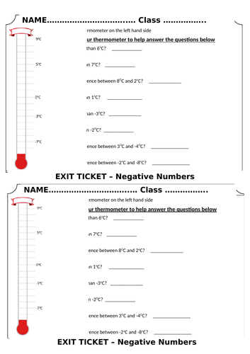 Exit Tickets for various maths topics | Teaching Resources