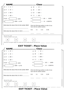 Exit Tickets for various maths topics | Teaching Resources