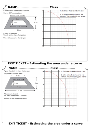Exit Tickets for various maths topics | Teaching Resources