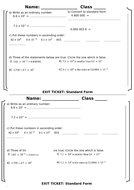 Exit Tickets for various maths topics | Teaching Resources