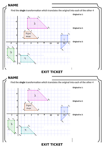 Exit Tickets for various maths topics | Teaching Resources