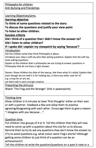 Philosophy for Children | Teaching Resources