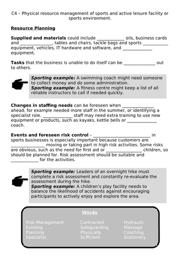 Unit 22 - Investigating Business in Sport: Specification C | Teaching ...