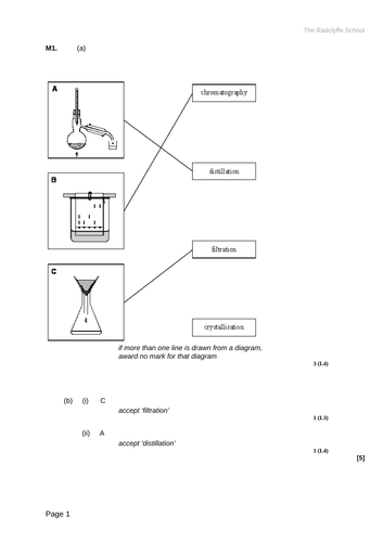 YEAR 8 CHEMISTRY ACTIVATE AQA SOW MINI ASSESSMENT HIGHER AND FOUNDATION ...
