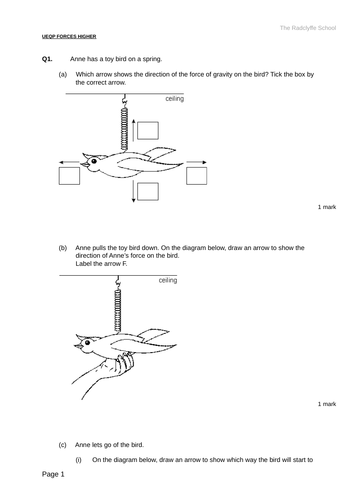YEAR 8 PHYSICS AQA ACTIVATE SOW MINI ASSESSMENT HIGHER AND FOUNDATION ...