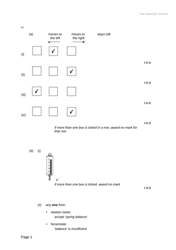 YEAR 8 PHYSICS AQA ACTIVATE SOW MINI ASSESSMENT HIGHER AND FOUNDATION ...