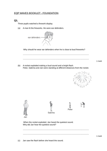 YEAR 8 PHYSICS AQA ACTIVATE SOW MINI ASSESSMENT HIGHER AND FOUNDATION ...