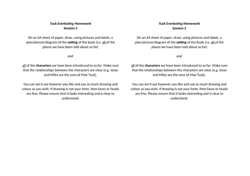 'Tuck Everlasting' Reading Comprehension Questions | Teaching Resources