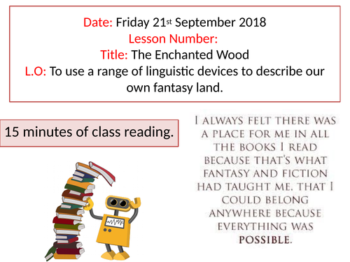 Enid Blyton - Enchanted Wood Creative Writing Lesson | Teaching Resources