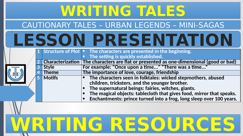 CAUTIONARY TALES URBAN LEGENDS MINI SAGAS LESSON PRESENTATION ...