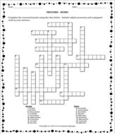 Prendre & Boire - Irregular French Verbs - Crossword Puzzles | Teaching ...