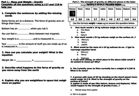 AQA Gravity, Mass and Weight | Teaching Resources