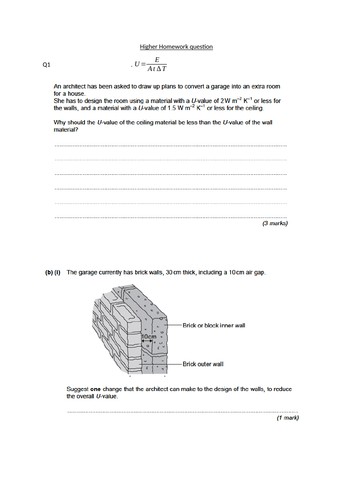 GCSE 9-1 Reducing heat loss INSULATION | Teaching Resources