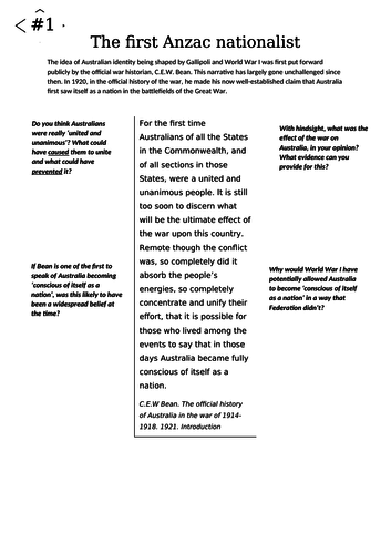 Evaluating Anzac Legend and Myth - comprehensive resources (sources ...