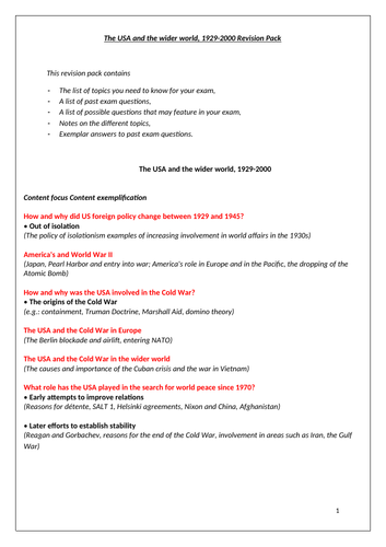 Cold War Revision Booklet | Teaching Resources Cold War Revision Booklet | Teaching Resources