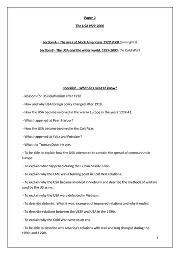 Cold War Revision Booklet | Teaching Resources Cold War Revision Booklet | Teaching Resources