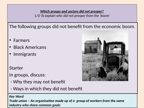 Boom of the US economy in the 1920s | Teaching Resources