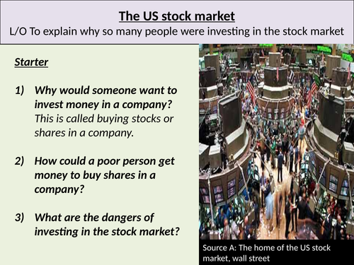 Boom of the US economy in the 1920s | Teaching Resources