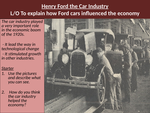 Boom of the US economy in the 1920s | Teaching Resources