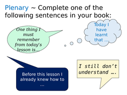 Lesson Plenary Ideas | Teaching Resources