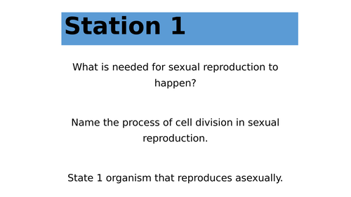 AQA GCSE Trilogy Low Ability B6.1: Types of reproduction | Teaching ...