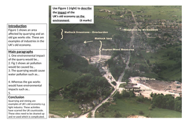 EIGHT 9-1 Geography STRCUTURE STRIPS (and some model 9 mark answers etc ...