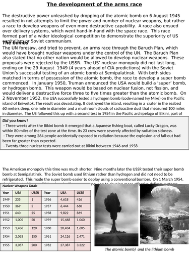 Arms Race Nuclear Weapons | Teaching Resources