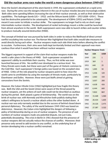 Did nuclear weapons make the world a safer place during the Cold War ...