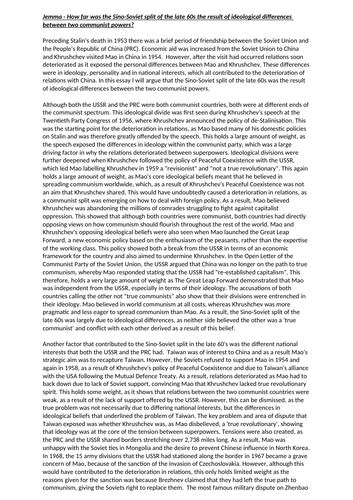 The Sino-Soviet Split | Teaching Resources