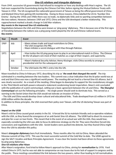 The Sino-Soviet Split | Teaching Resources