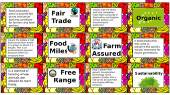 AQA Food Preparation & Nutrition Food Provenance Card Sorting Activity ...