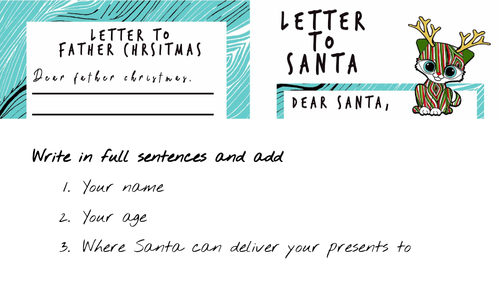CHRISTMAS Holiday Handwriting | Letter to Santa | Teaching Resources