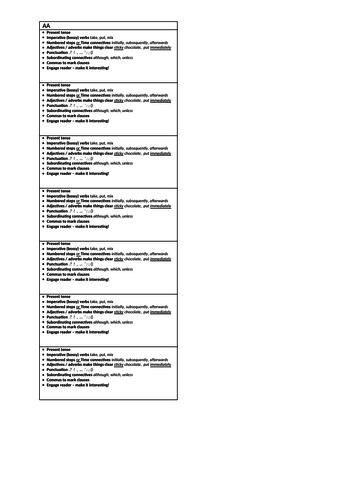 Year 5/6 Instructions Success Criteria | Teaching Resources