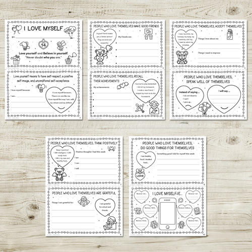 Valentine's Day Mini Book: 'I Love Myself' SEL and Self-Love Writing ...
