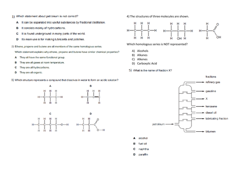 IGCSE Chemistry - Unit 15: Organic Chemistry | Teaching Resources