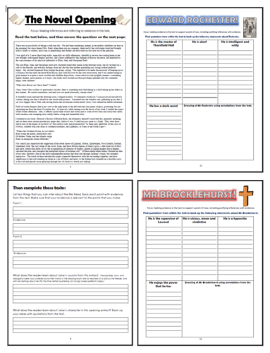 Jane Eyre Comprehension Activities Booklet! | Teaching Resources