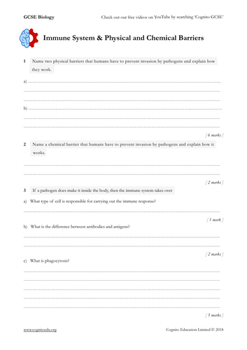 GCSE Biology (9-1) - Immune System & Defences Against Pathogens ...