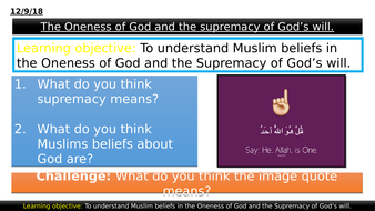 1.3.1 - The Oneness of God and the Supremacy of God's Will | Teaching ...