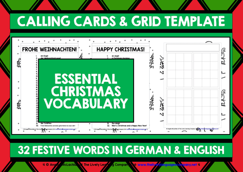 GERMAN CHRISTMAS BINGO | Teaching Resources