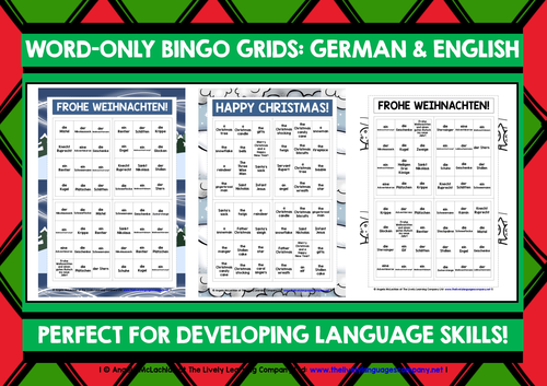 GERMAN CHRISTMAS BINGO | Teaching Resources