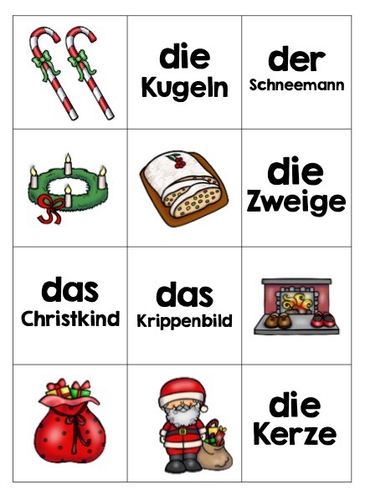 GERMAN CHRISTMAS BINGO | Teaching Resources