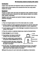 Extraction of Metals Year 9 Double Lesson (KS3 9Fe) Reactivity Ores by ...