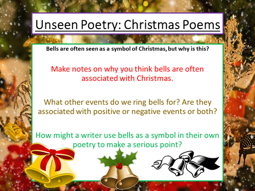 Christmas Poetry - Comparing Unseen Poems | Teaching Resources