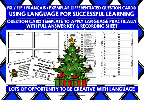 FRENCH CHRISTMAS NUMBERS 0-31 CHALLENGE CARDS | Teaching Resources