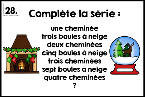 FRENCH CHRISTMAS NUMBERS 0-31 CHALLENGE CARDS | Teaching Resources