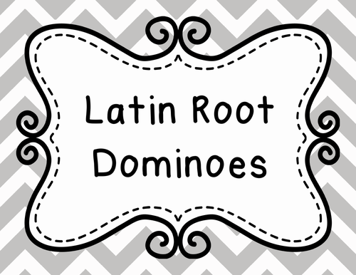 Latin Root Dominoes | Teaching Resources